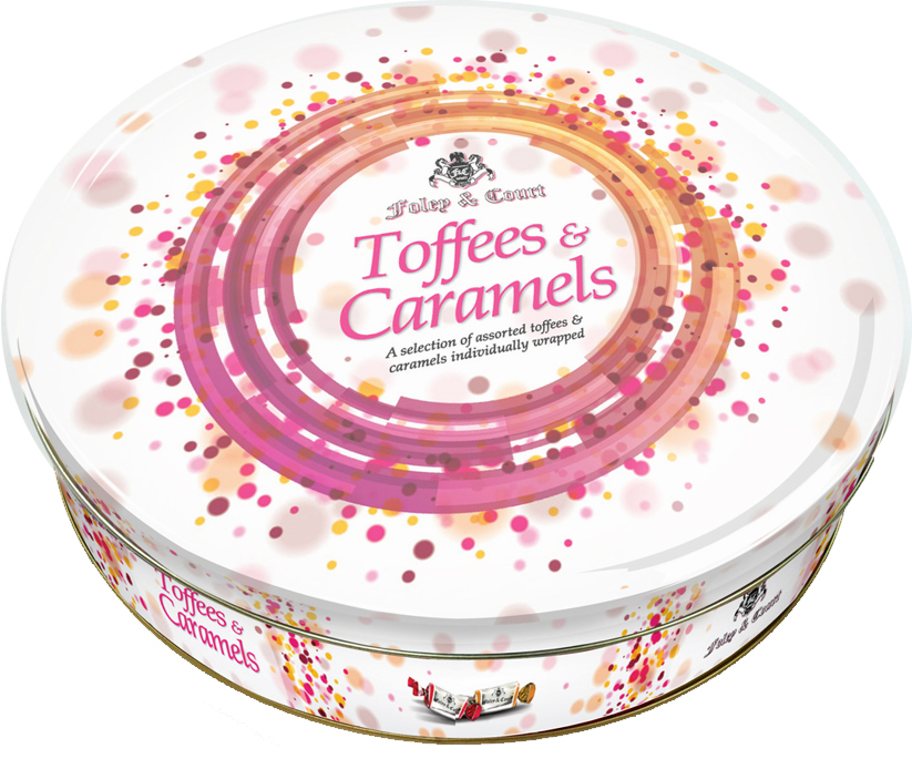 Foley & Court Toffee Colorful Tin White (800gm) - Chocolates & Sweets ...