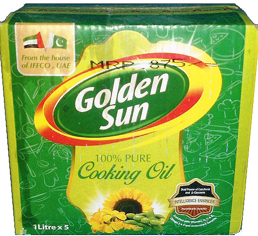 Golden Sun Cooking Oil (1ltrx5) - Cooking Oil | Gomart.pk
