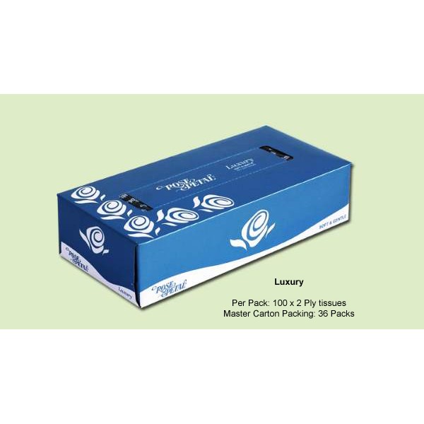 ROSE PETAL LUXURY FACIAL TISSUES (100s) - Tissue papers | Gomart.pk