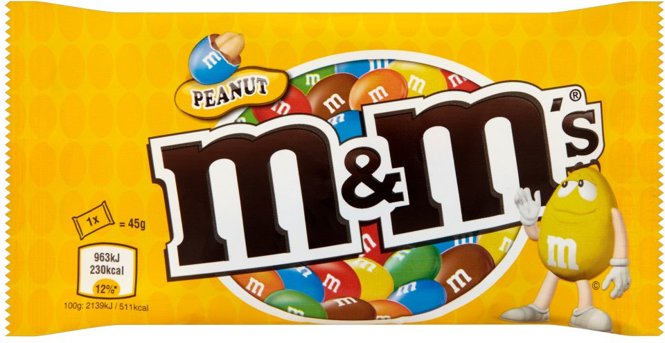 m&m's Peanut Chocolate Beans (45gm) - Chocolates & Sweets | Gomart.pk