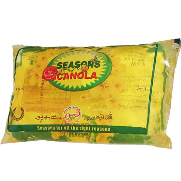 Seasons Canola Oil Pouch (1Ltr) - Canola Oil | Gomart.pk